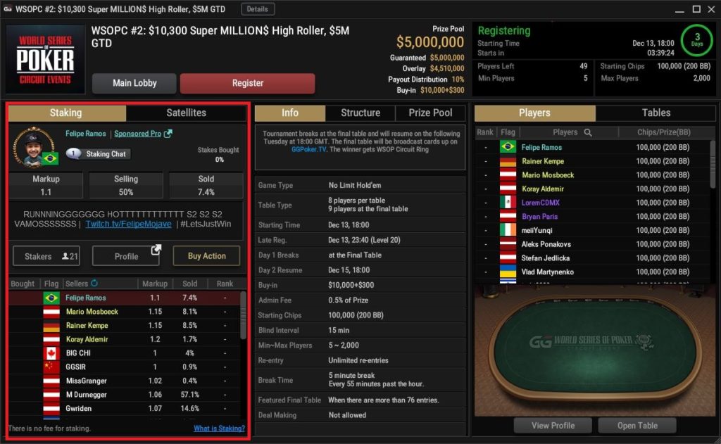 GGPoker Staking Feature Brings Poker Backing to Online Poker