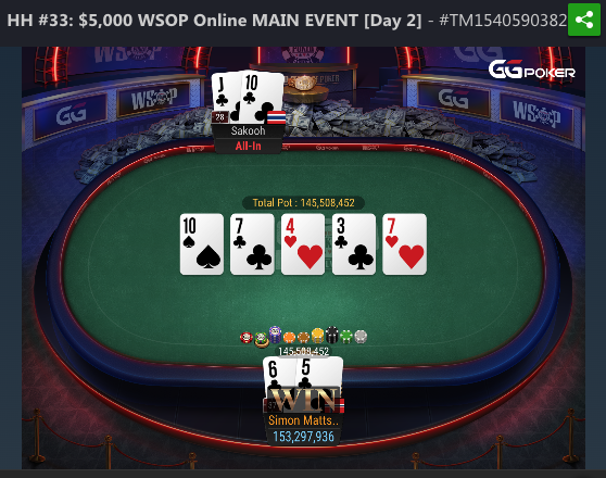 WSOP Online: Eric Mattsson Grabs Main Event Title for $2.8M