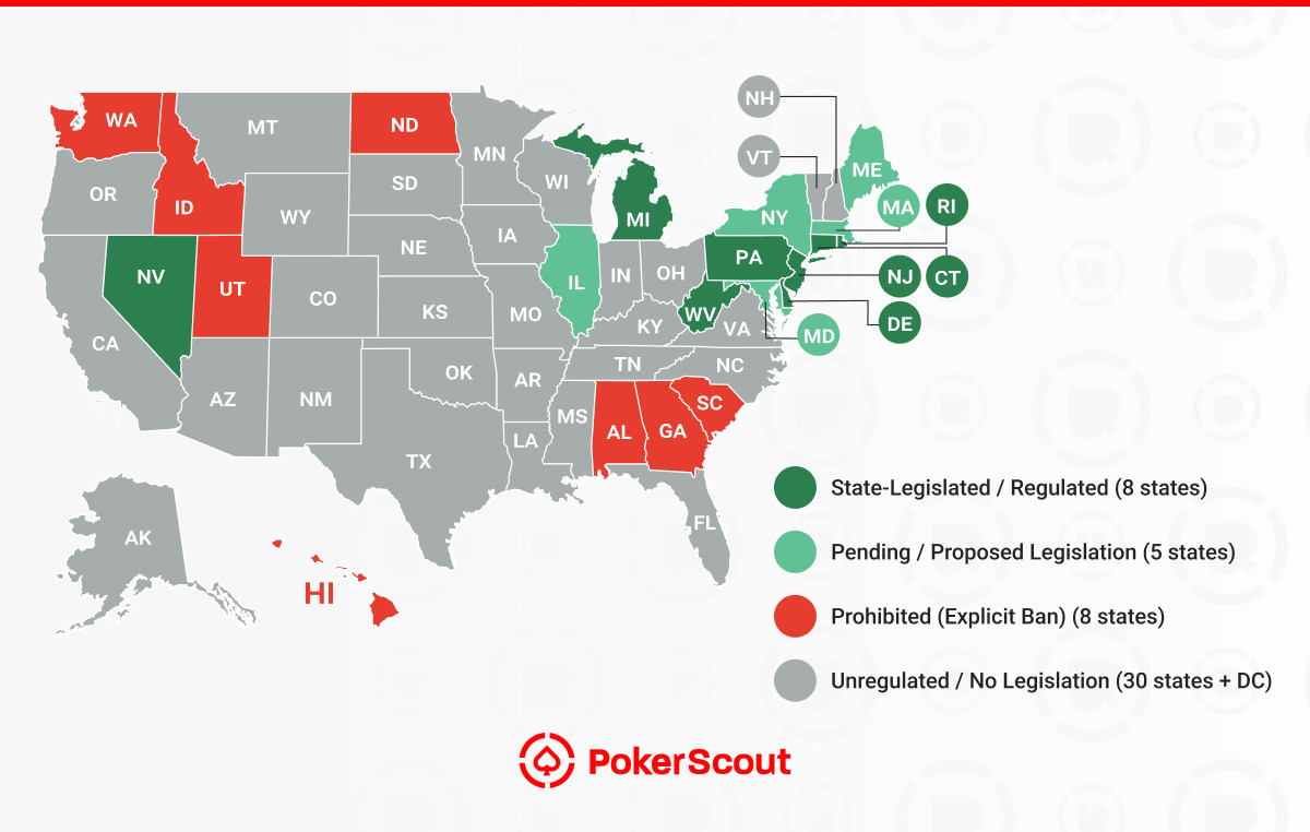 Is Online Poker Legal in the U.S. in 2026? State-by-State Tracker